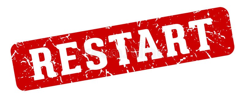 Restart Rectangular Sign. Restart Stamp Stock Vector - Illustration of ...