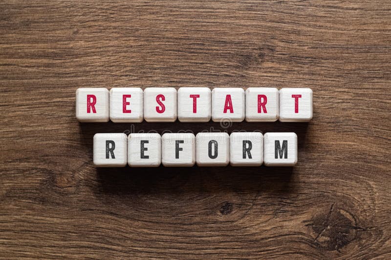 Restart Reform - Word Concept on Building Blocks, Text Stock Photo ...