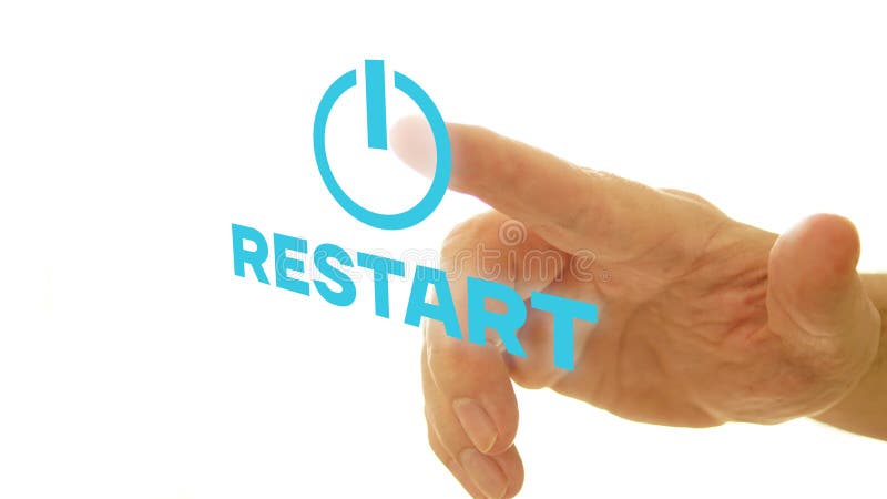 Time To Restart is Shown Using the Text and Photo of Clock Stock Photo ...