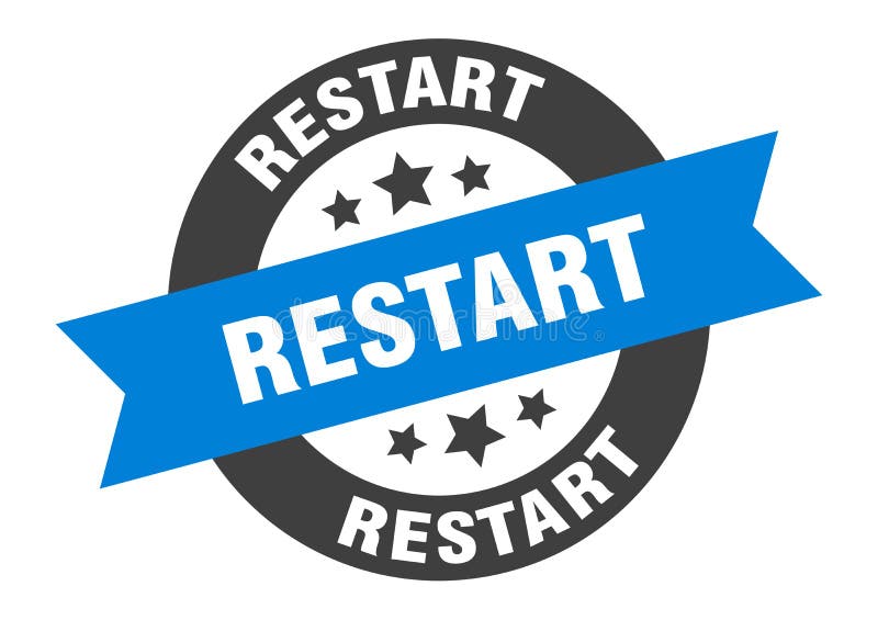 Restart Sign. Vector Illustration Stock Vector - Illustration of label ...