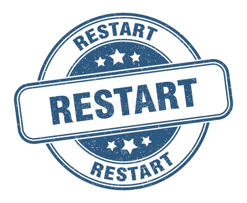 Restart Stamp. Restart Label. Round Grunge Sign Stock Vector ...