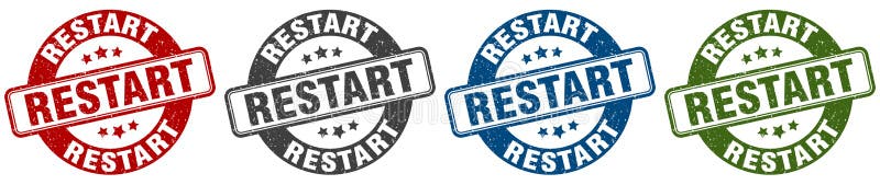 Restart Stamp Seal Stock Illustrations – 940 Restart Stamp Seal Stock ...