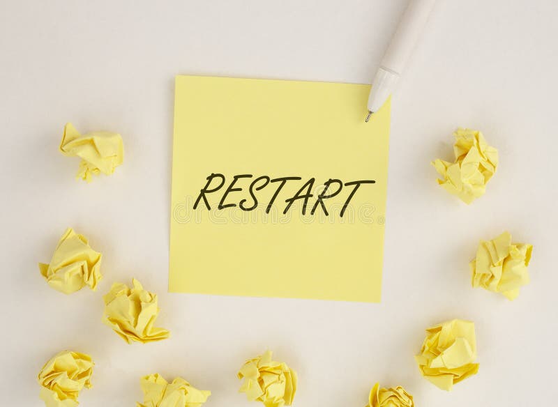 Restart Word, Inscription. Concept of New Start and Reset Stock Image ...