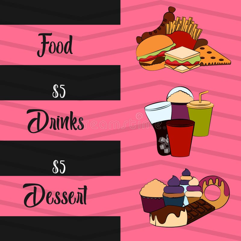 Restauran Menu Illustration Stock Vector - Illustration of breakfast ...