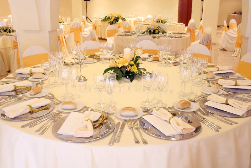 Table posh reception stock image. Image of decorations - 5081417
