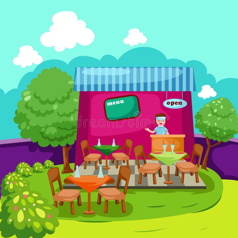 Restaurant Sketch Outdoor Stock Illustrations – 2,785 Restaurant Sketch ...