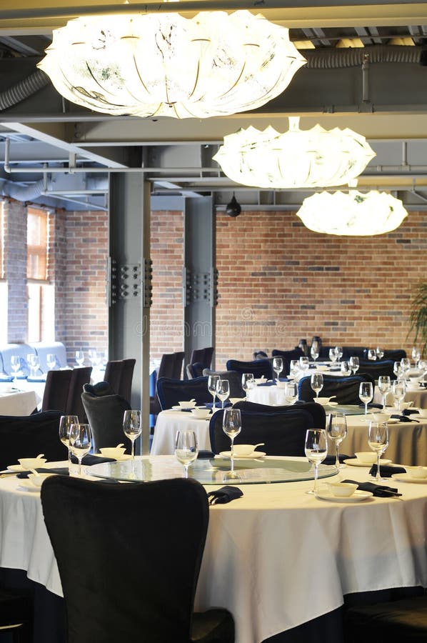 Restaurant stock photo. Image of chandelier, indoor, indoors - 7490102