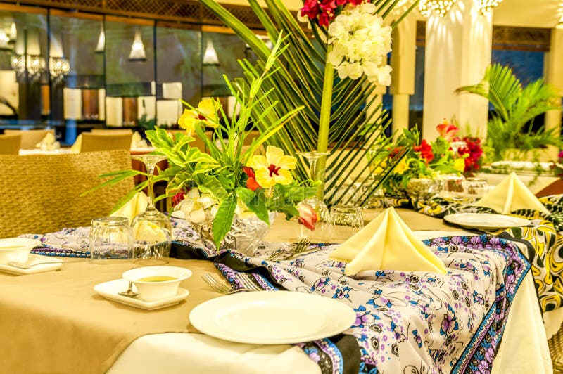 Restaurant of an African Resort Stock Photo - Image of resort, party ...