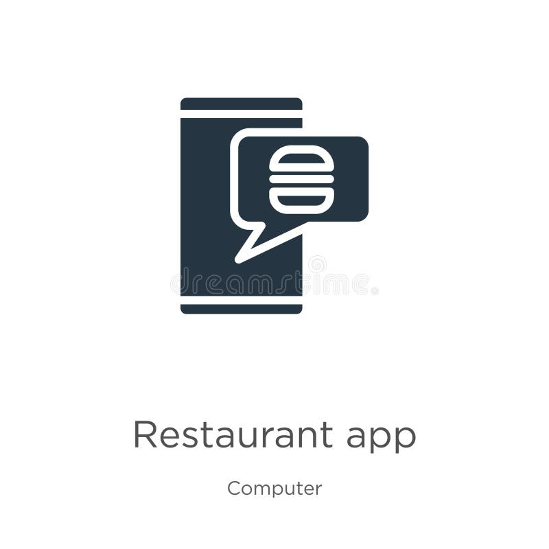 Restaurant App Icon Vector. Trendy Flat Restaurant App Icon from ...