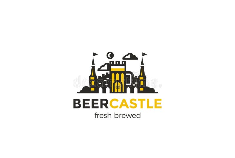 Restaurant Bar Beer Castle Logo Brewery Design Stock Vector ...