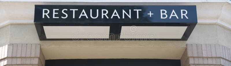 Restaurant and Bar Sign stock image. Image of saloon - 75424029