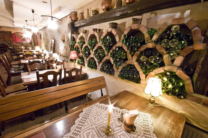 Restaurant in basement stock image. Image of light, italian - 4977285
