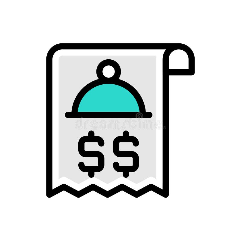 Restaurant bill stock vector. Illustration of money - 212375718