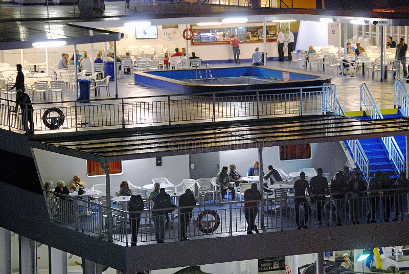 The Restaurant on Board Overseas Editorial Photography - Image of ...