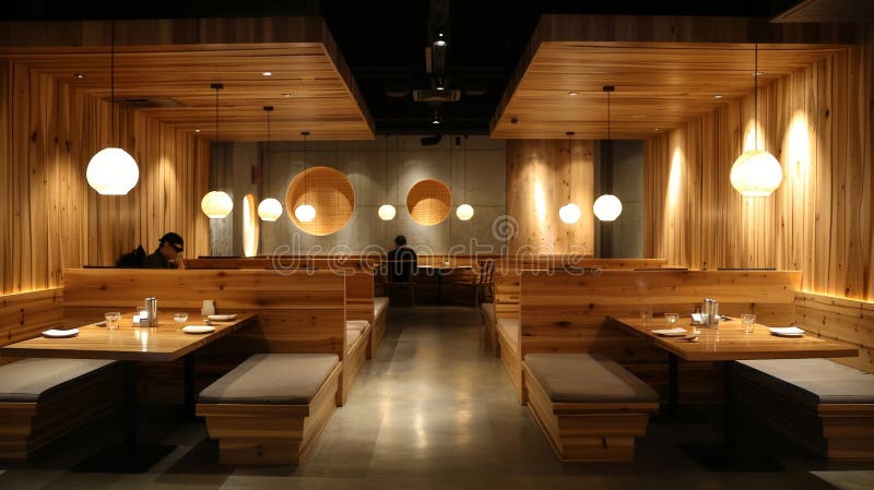 Restaurant Booth, Minimalist Design AI Generated Stock Illustration ...