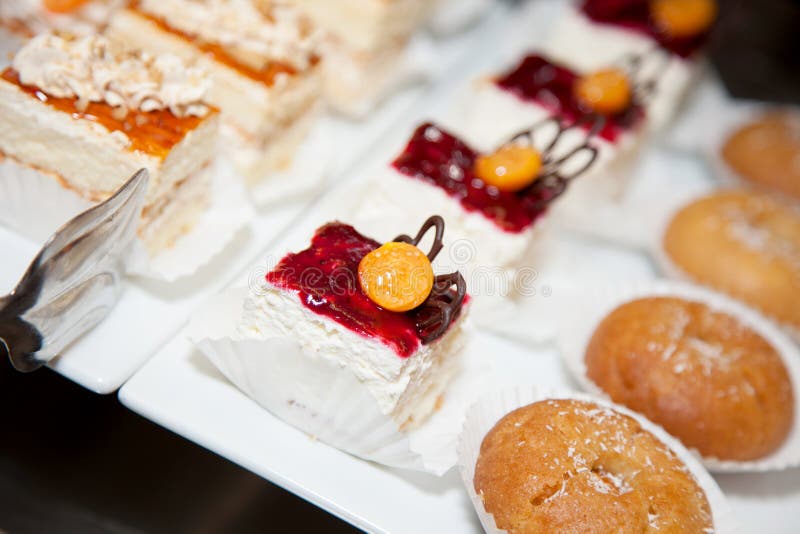 Restaurant Buffet Reception Cake Photo 16 Stock Photo - Image of ...