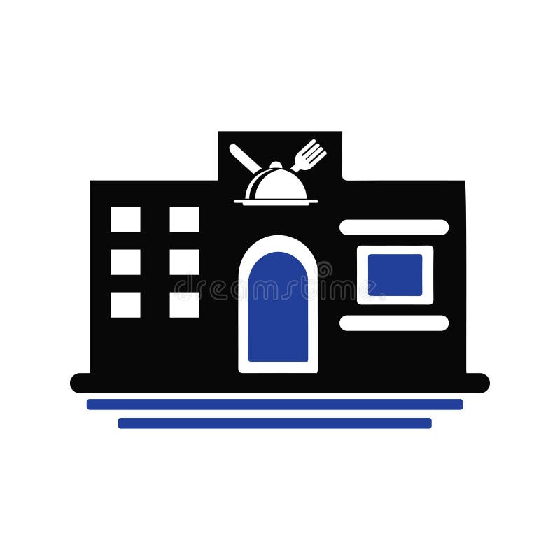 Restaurant building icon stock vector. Illustration of collection ...
