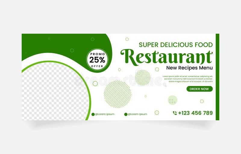 Restaurant and Cafe Banner Template Banner Food Promo Stock Vector ...