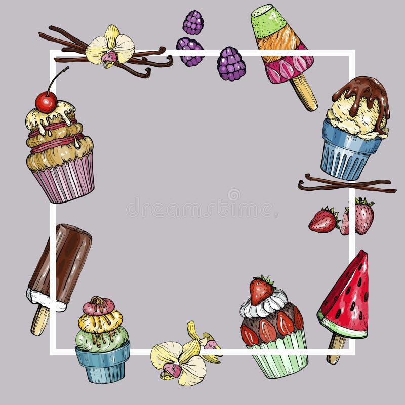 Restaurant, Cafe, Bar, Banner, Background with Hand Drawn Illustration ...