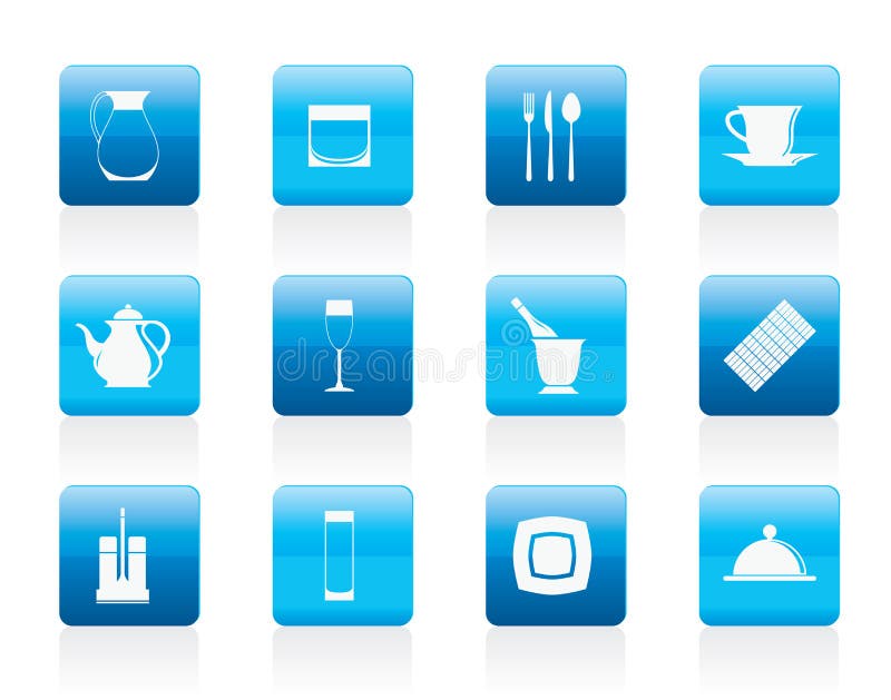 Night Club, Bar and Drink Icons Stock Vector - Illustration of label ...