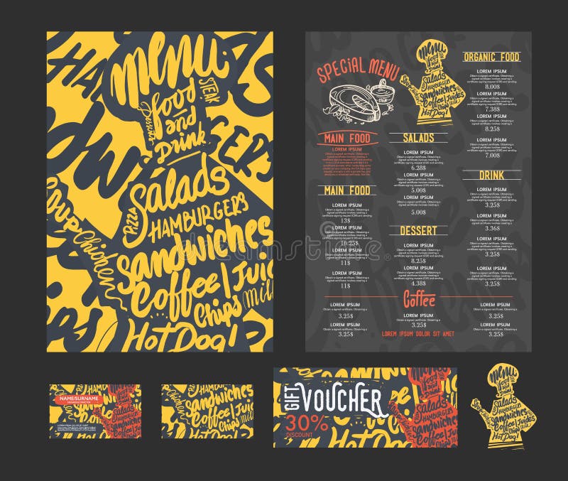 Hipster menu design. stock vector. Illustration of coffee - 58006464