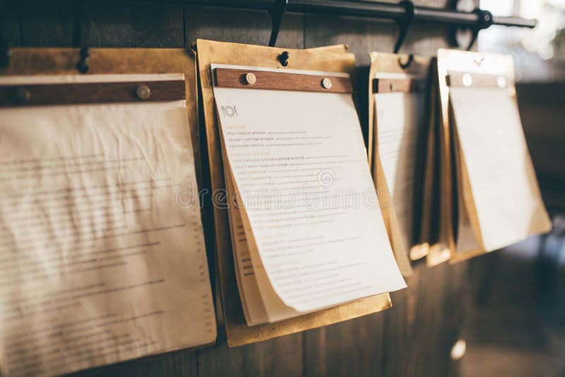 Restaurant or Cafe Menu. Flip Menu Board Stock Image - Image of food ...