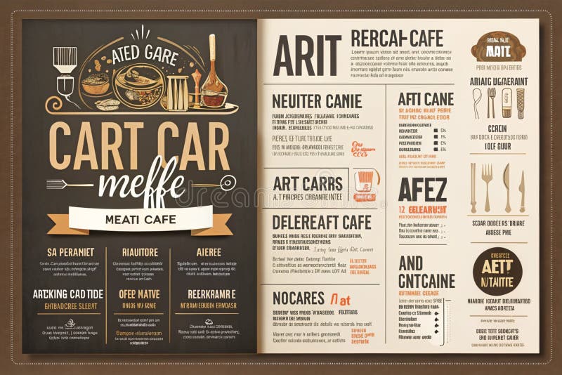 Restaurant Cafe Menu Template Design Stock Illustration - Illustration ...