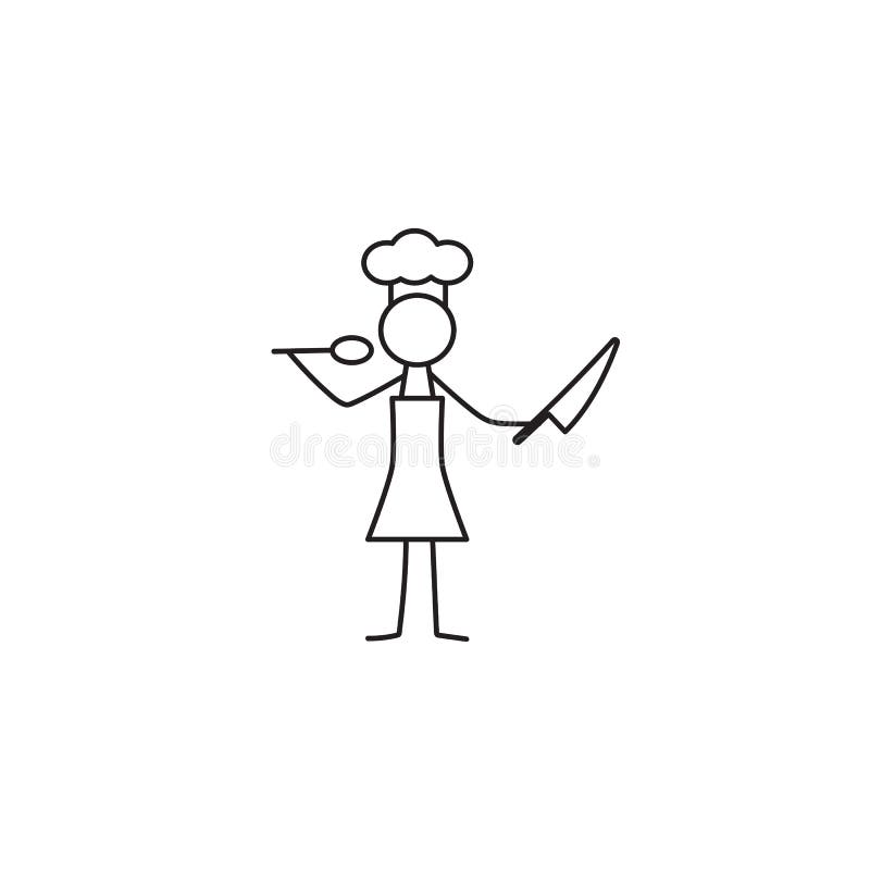 Stick Figure Cook Stock Illustrations – 323 Stick Figure Cook Stock ...