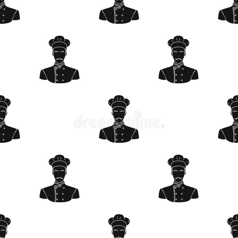 Restaurant Chef Icon in Black Style Isolated on White Background ...