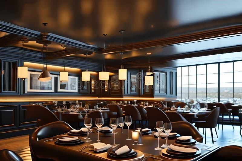 Restaurant Chilling Out Classy Lifestyle Stock Illustration ...