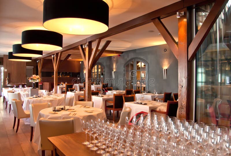 Restaurant in Classic Style Stock Image - Image of romance, traditional ...