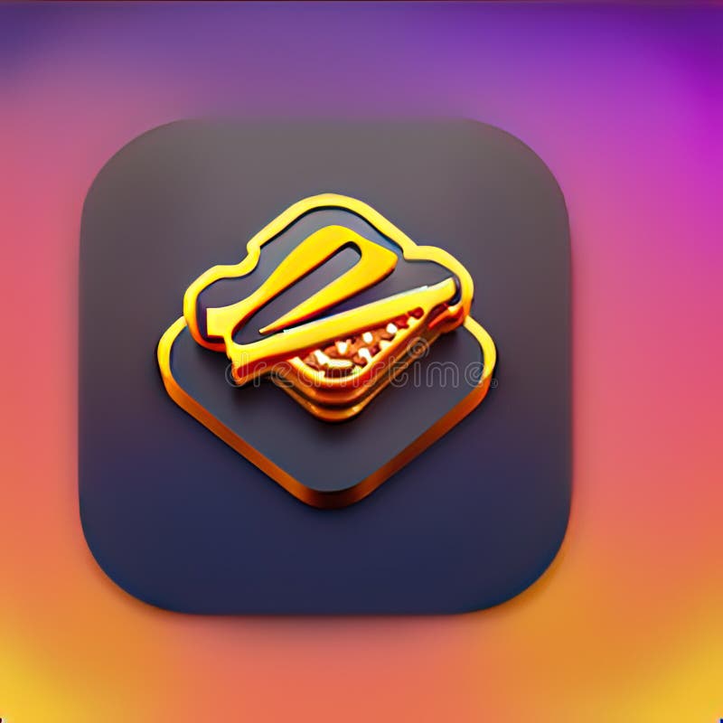 Restaurant & Cooking Software App Style Icon. Generative AI. Stock ...