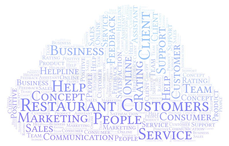 Restaurant Customers Word Cloud. Stock Illustration - Illustration of ...