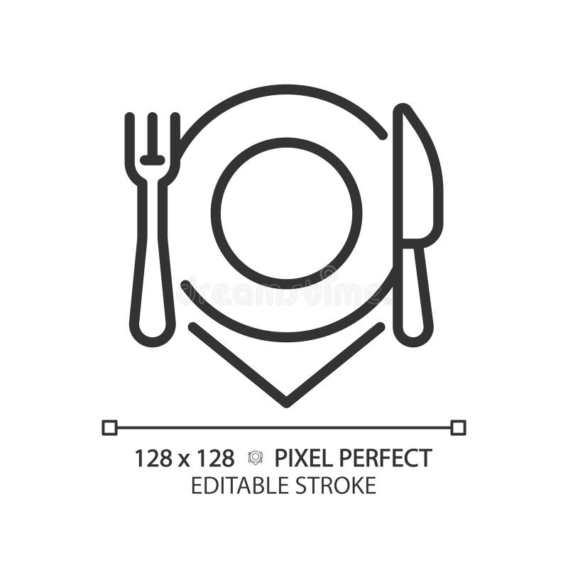Place Setting Line Drawing Stock Illustrations – 114 Place Setting Line ...