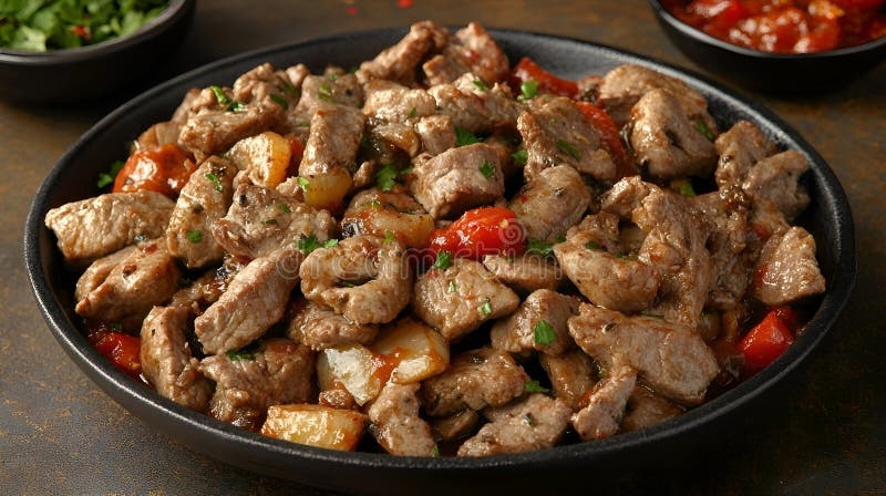 Restaurant Delights from the Chef. Delicious Dishes Stock Illustration ...