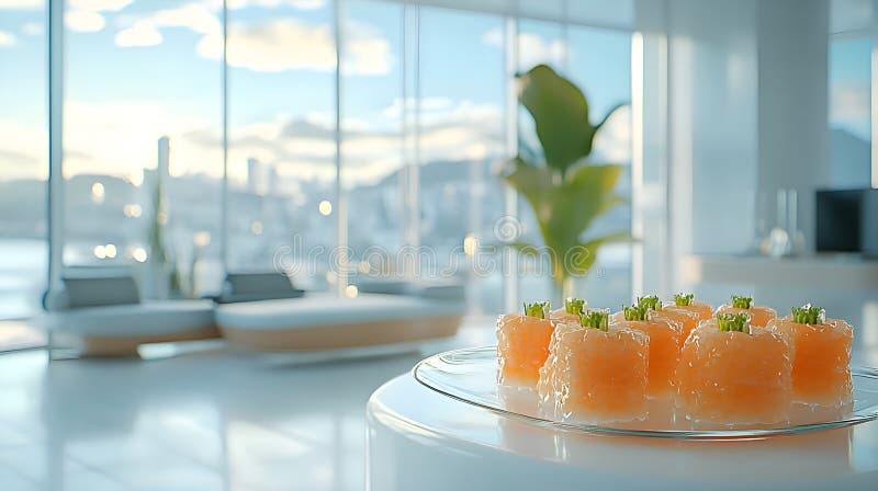 Restaurant Delights from the Chef. Delicious Dishes Stock Illustration ...