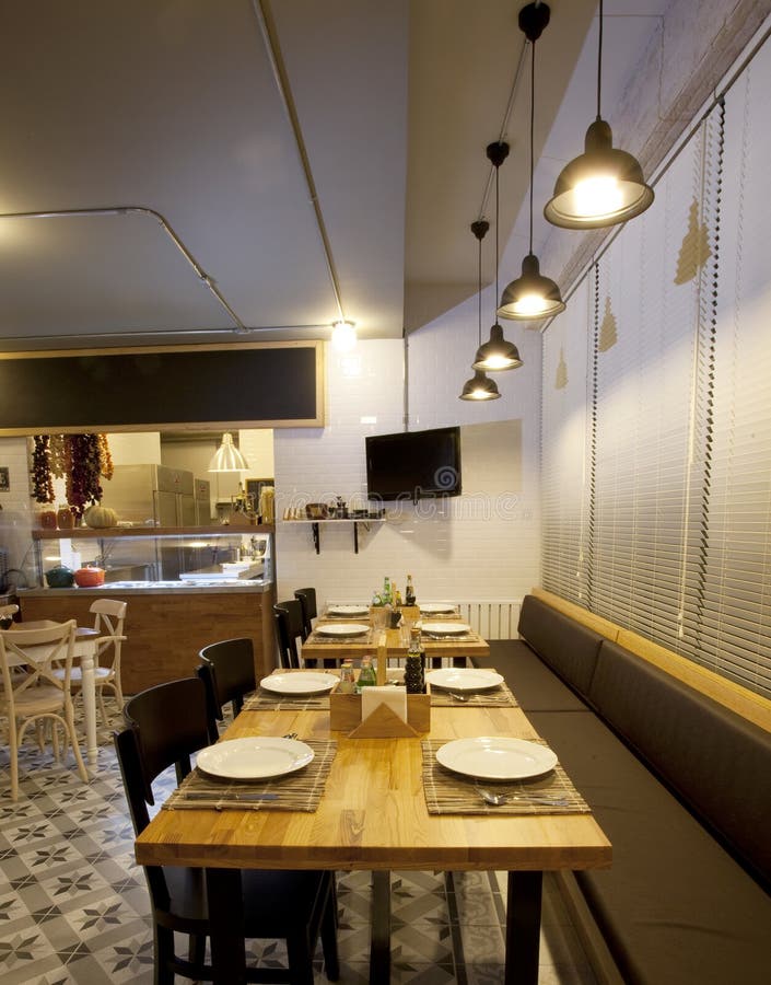 View inside restaurant stock image. Image of night, located - 12687927