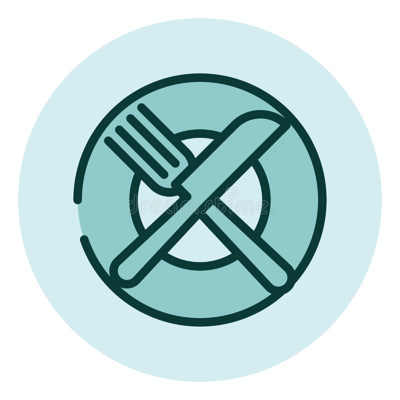 Restaurant, Diner Emblem. Hand with Spoon and Fork Symbol. Food Service ...