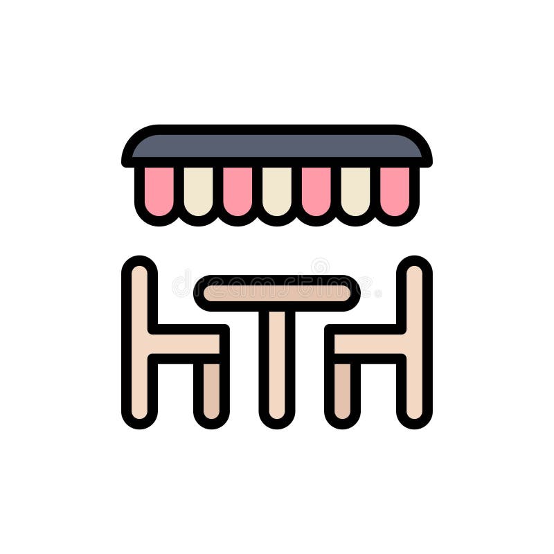 Restaurant, Dinner, Eat, Spring Flat Color Icon. Vector Icon Banner ...