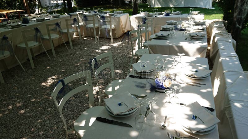 Restaurant Dinner Tables Set. Food Stock Photo - Image of dinner, rest ...