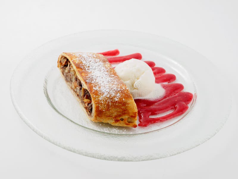 Strudel stock image. Image of apple, dining, chef, nutrition - 113208679