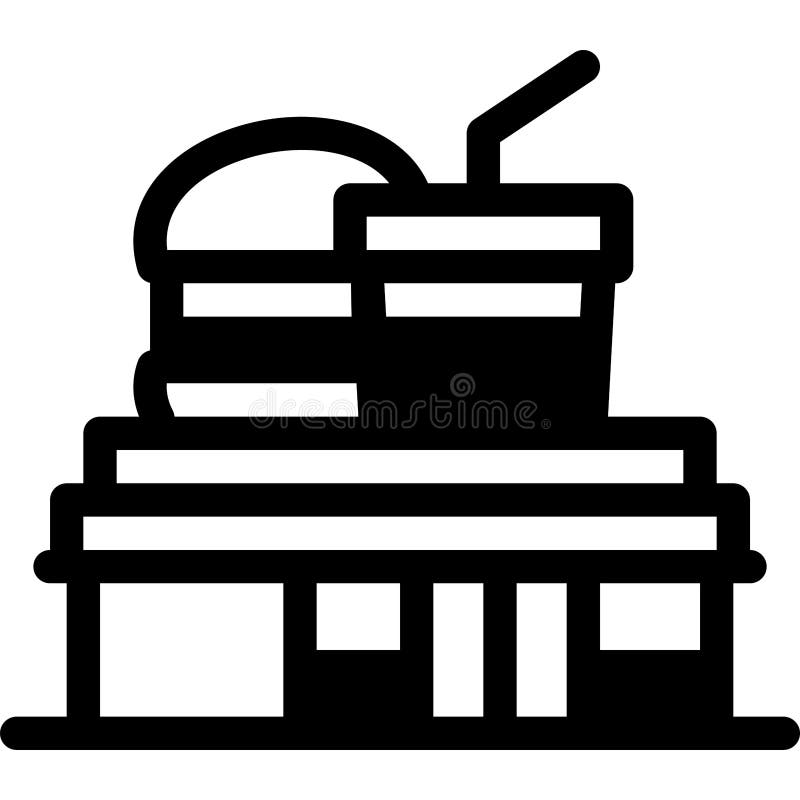 Restaurant stock vector. Illustration of front, pictogram - 268929058