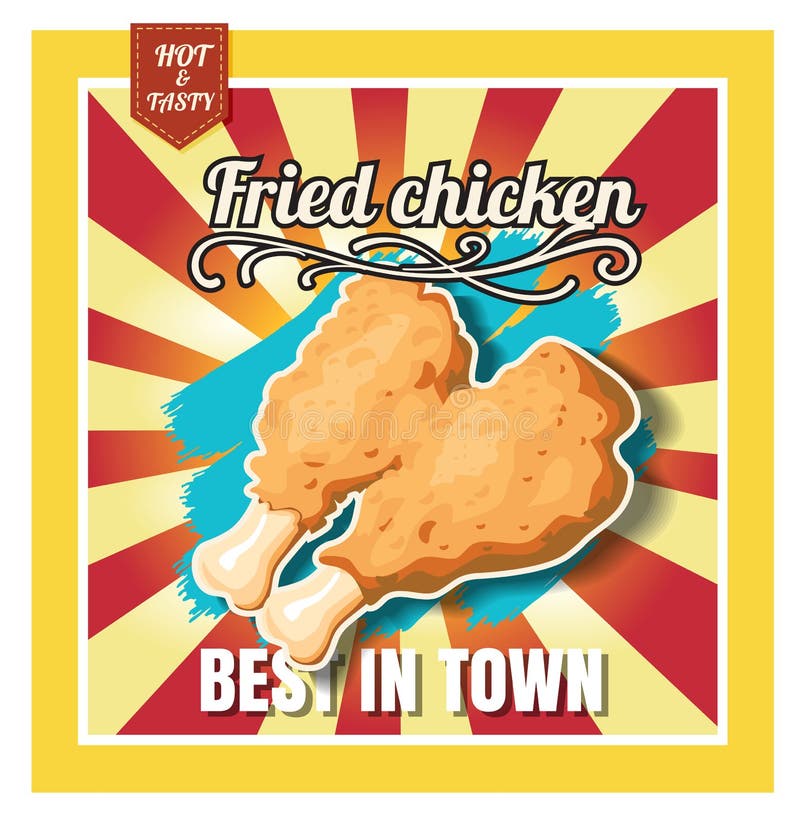 Restaurant Fast Foods Menu Fried Chicken Beautiful Background Stock ...