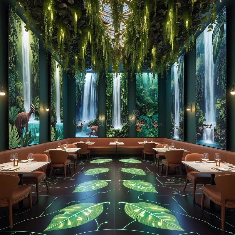 The Futuristic Restaurant Features a Rainforest-inspired Design Idea ...