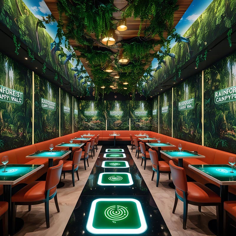 The Futuristic Restaurant Features a Rainforest-inspired Design Idea ...