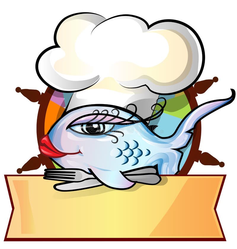 Fish restaurant symbol stock vector. Illustration of menu - 29676876