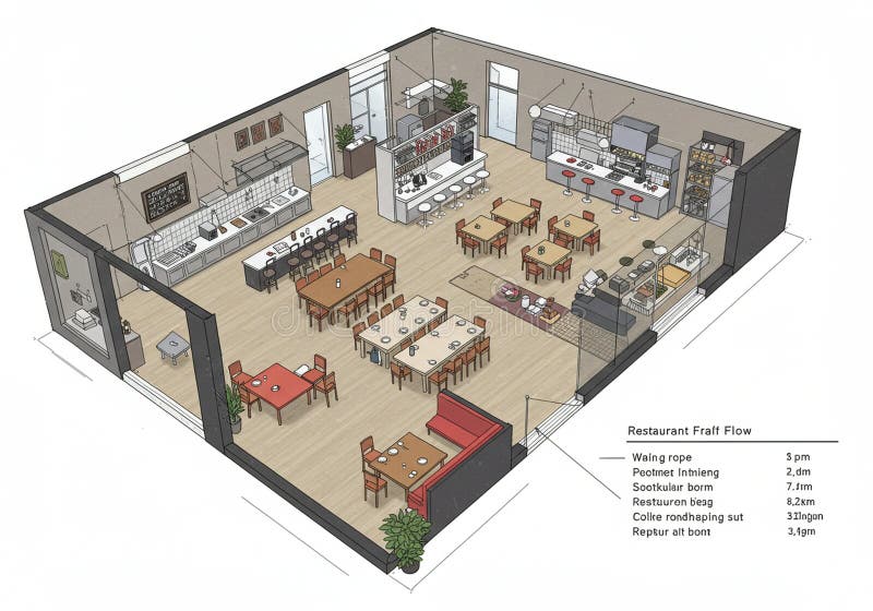 Open Kitchen Restaurant Sketch Stock Illustrations – 423 Open Kitchen ...