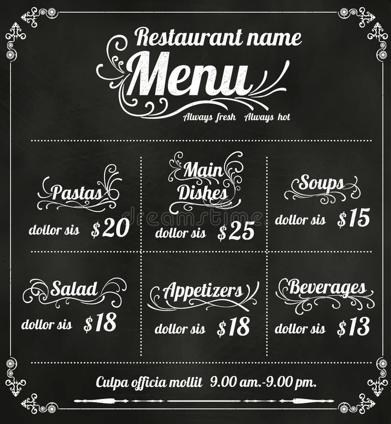 Format Menu Design