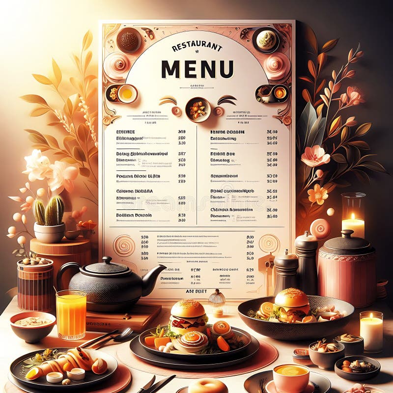 Restaurant Menu Flyer Templates Design Illustration Stock Photo - Image ...