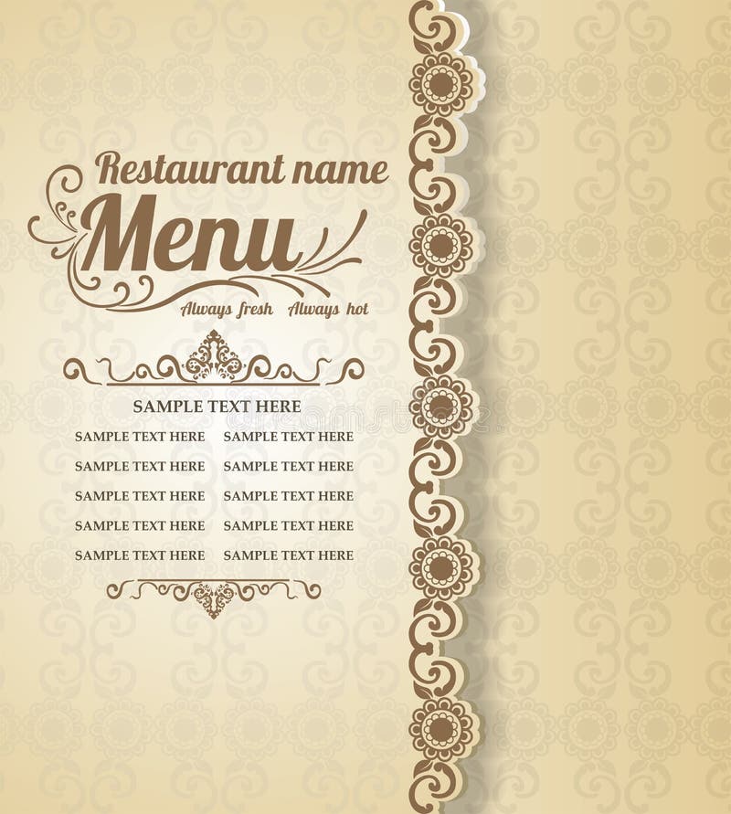 Restaurant Food Menu Design with Chalkboard Background Vector Format ...